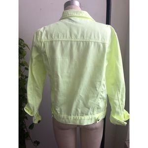 unknown | Jackets & Coats | Neon Yellow Sz Med Denim Jacket | Poshmark